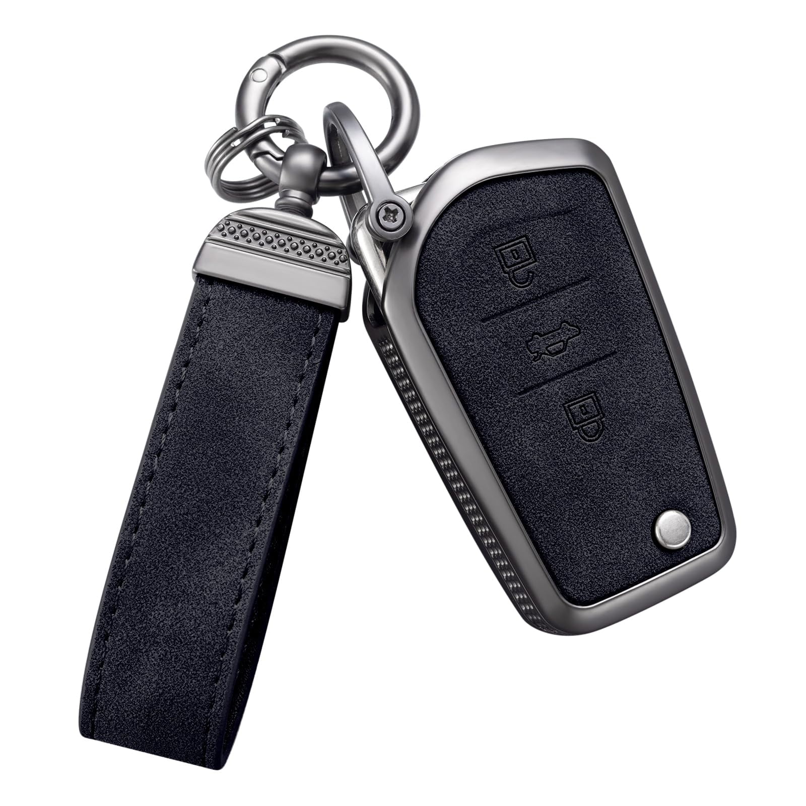 Compatible with Toyota Key Fob Cover with Keychain Leather Key Case ...