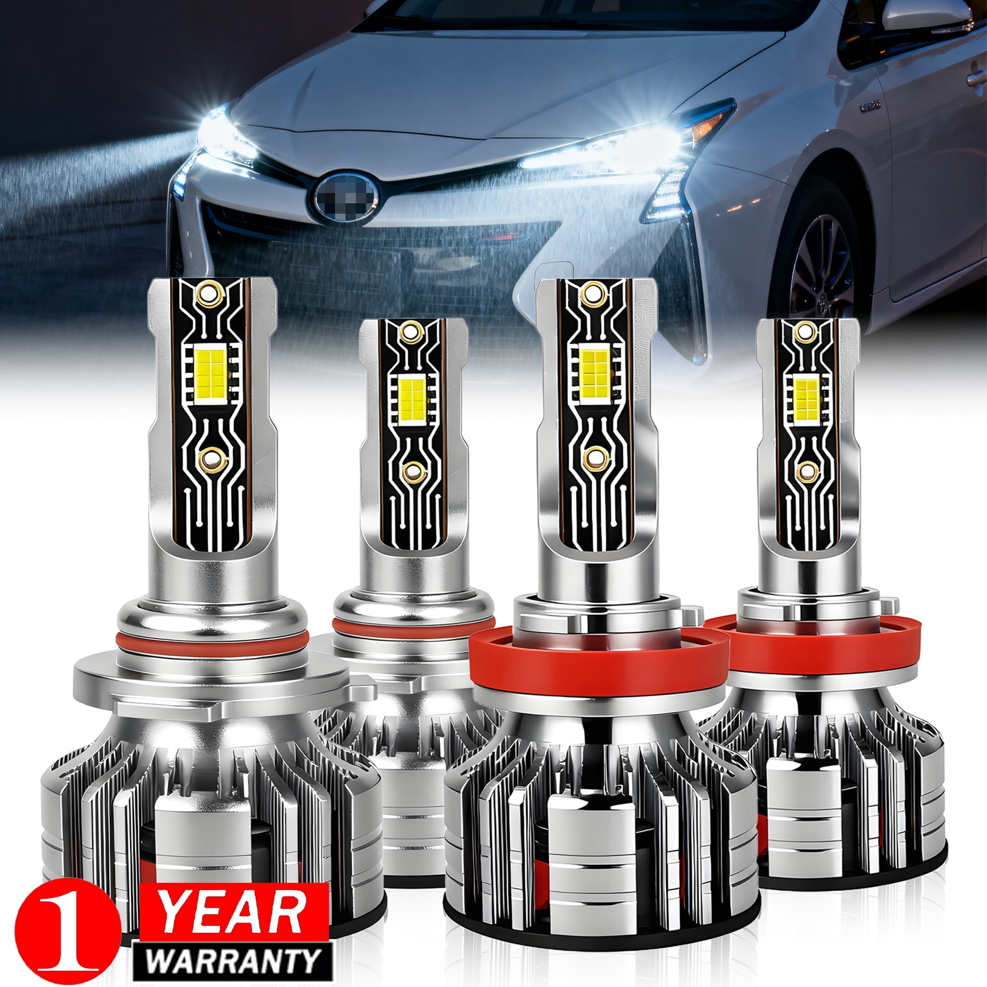 Compatible with Toyota Prius Plug-In 2012-2015 6000K LED Headlight Hi ...