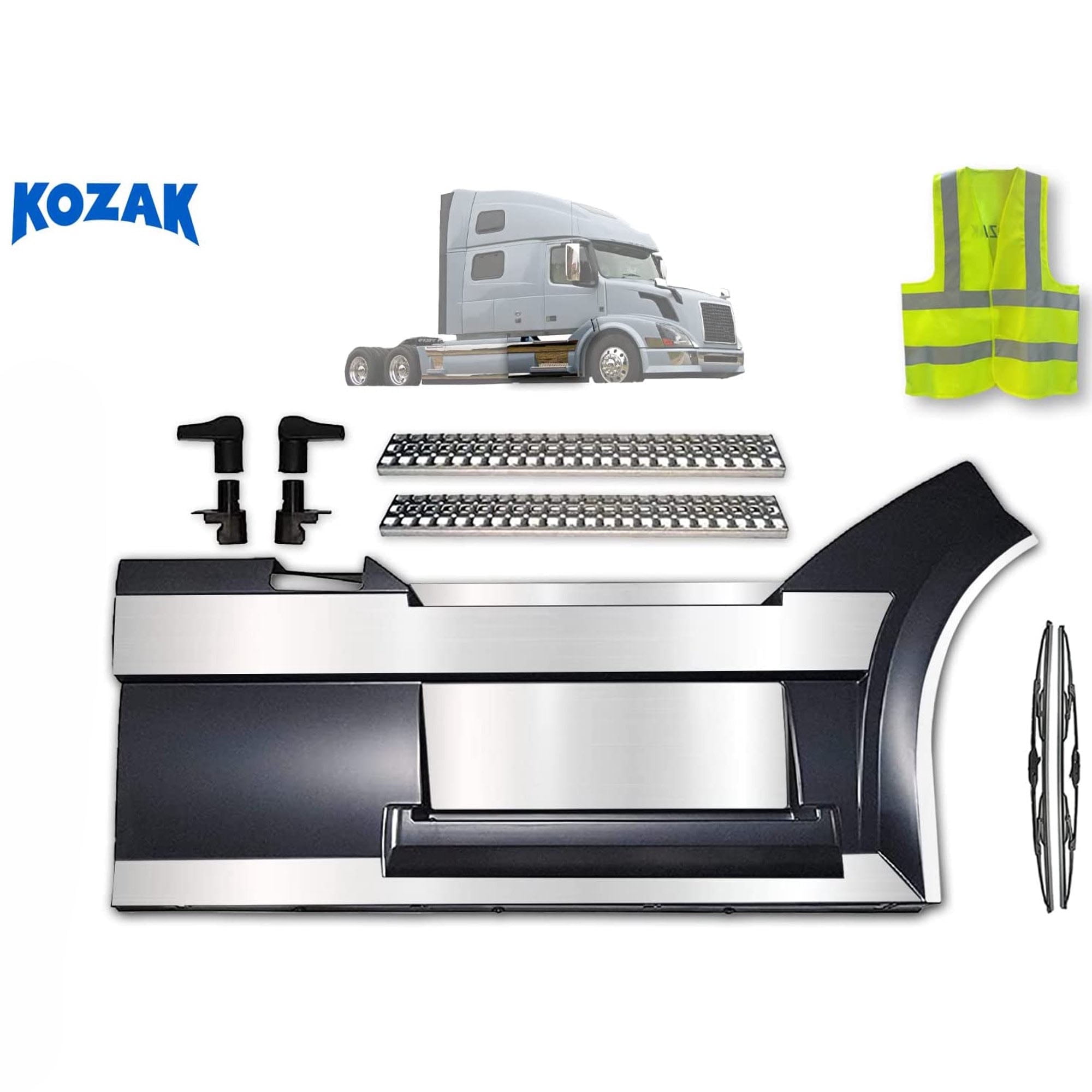 Compatible with Volvo VNL 2004-2017 Front Step Fairing Panel Right Side ...
