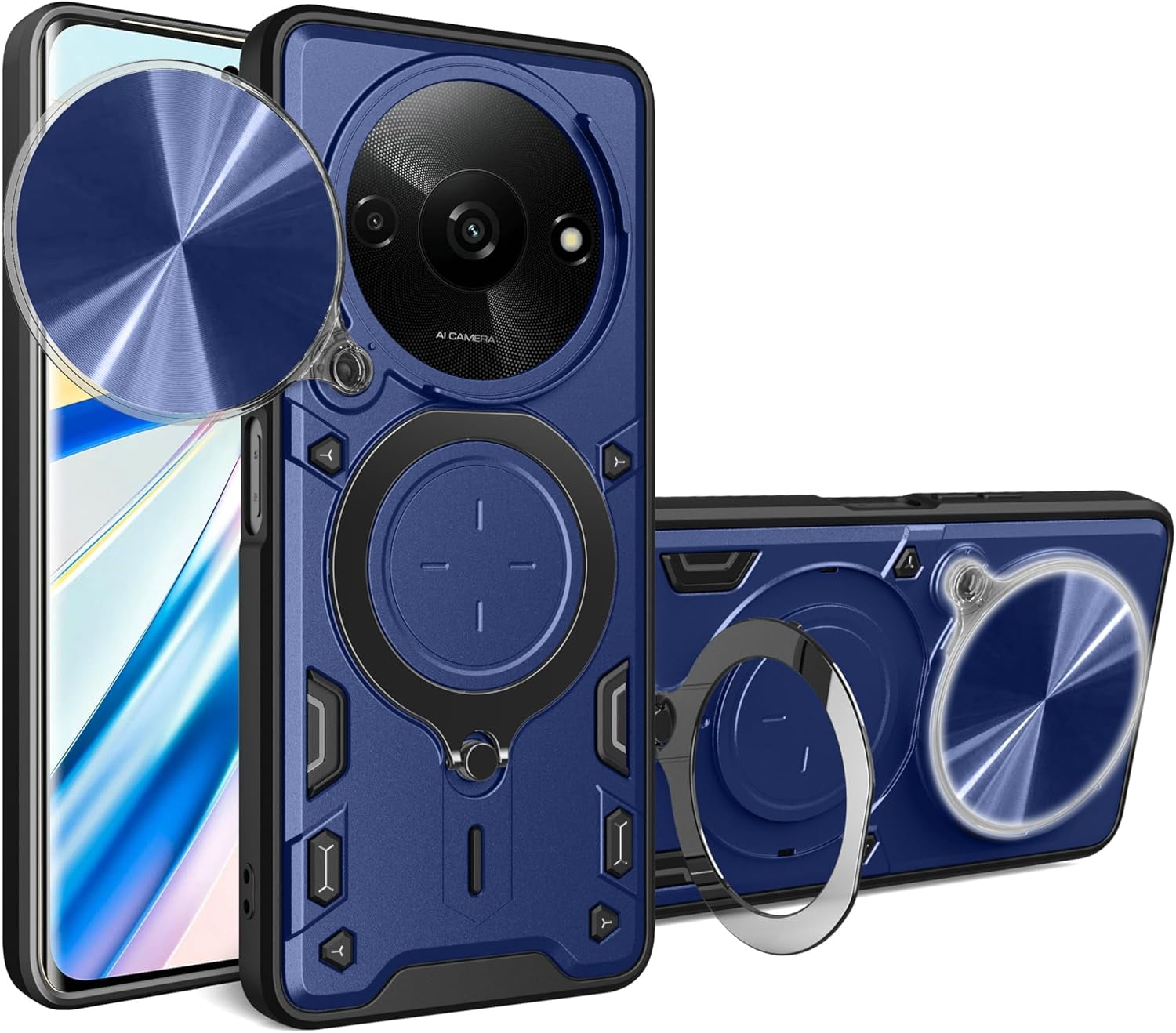 Compatible with Xiaomi Poco C61 Case,with Slide Camera Lens Cover ...