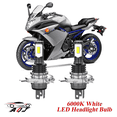 Compatible with Yamaha FZ6R 2009-2017, 2-Pack H4 9003 HB2 Led Headlight ...