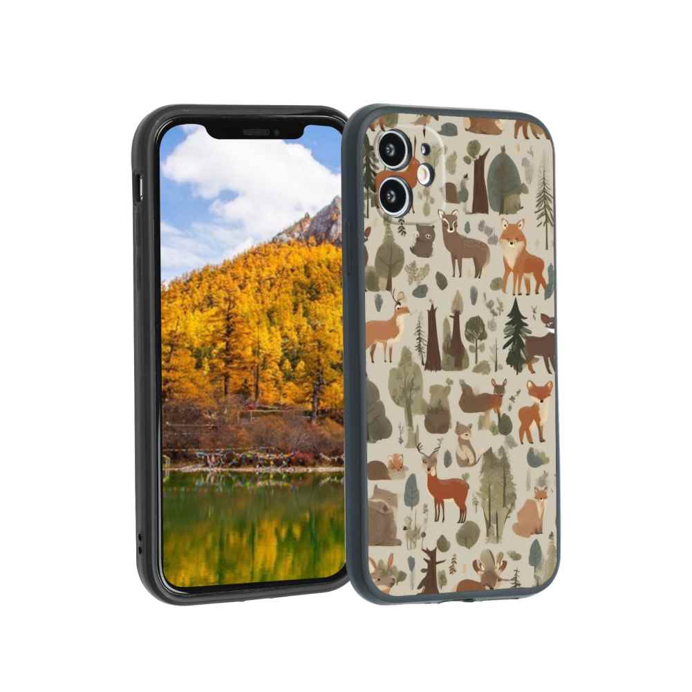 Compatible with iPhone 11 Phone Case, Rustic-woodland-critters-3 Case ...