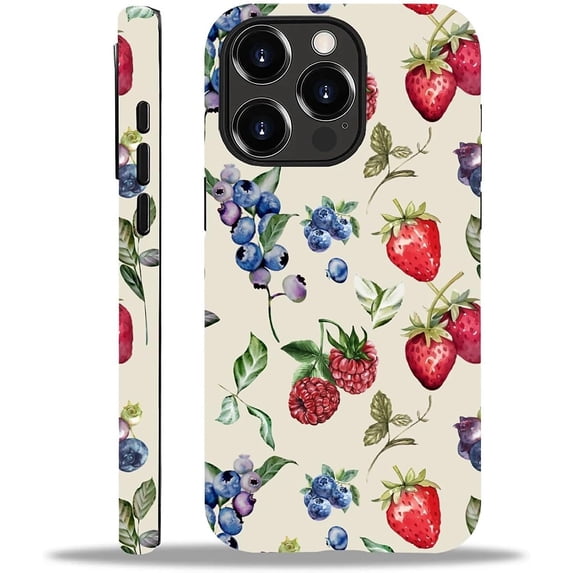 Compatible with iPhone 12/12Pro Case, Berries Cute 2 in 1 Heavy Duty ...