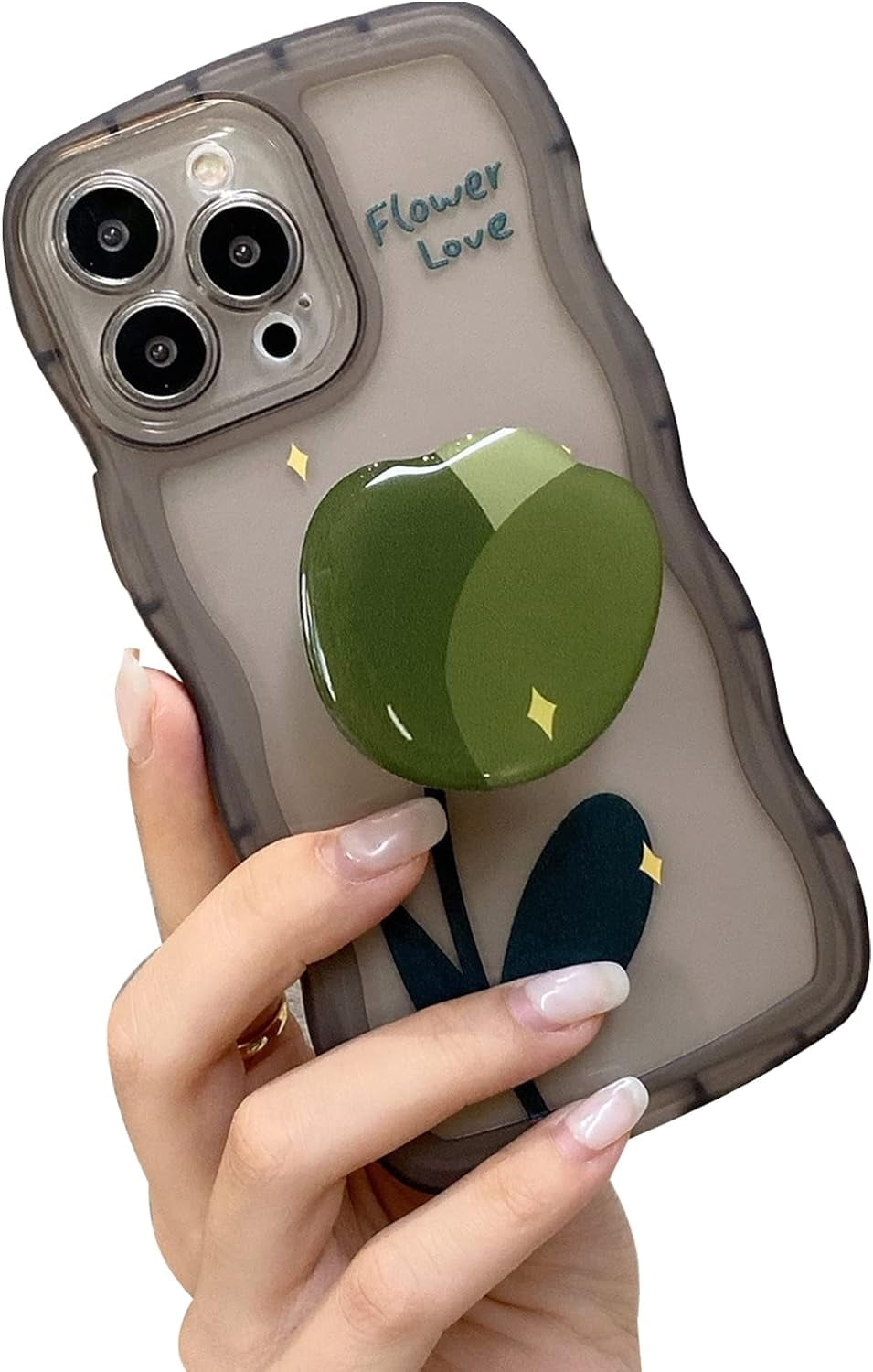 Compatible with iPhone 12 Case for Women/Girls, Cute 3D Tulip Curly ...