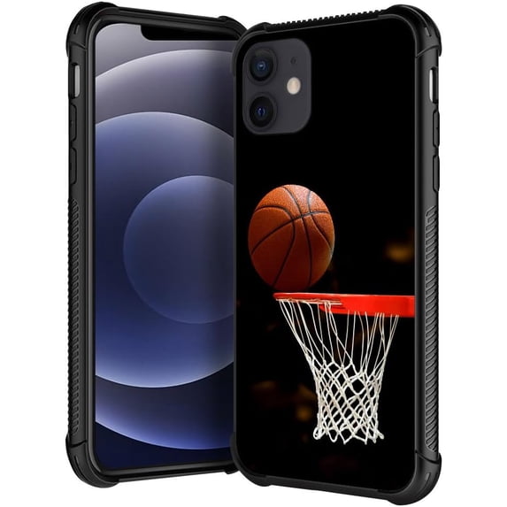 Compatible with iPhone 12 Mini Case, Basketball Hoop Pattern for Boys ...