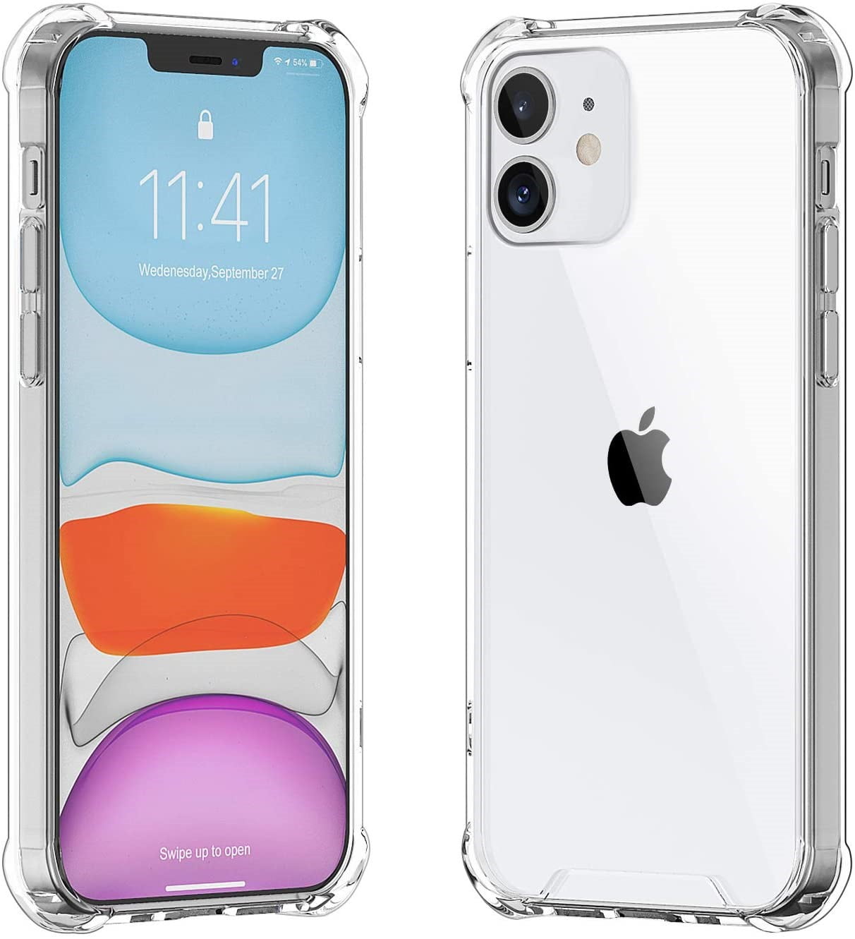 Compatible with iPhone 12 Mini Case,Crystal Clear Case with Shock ...
