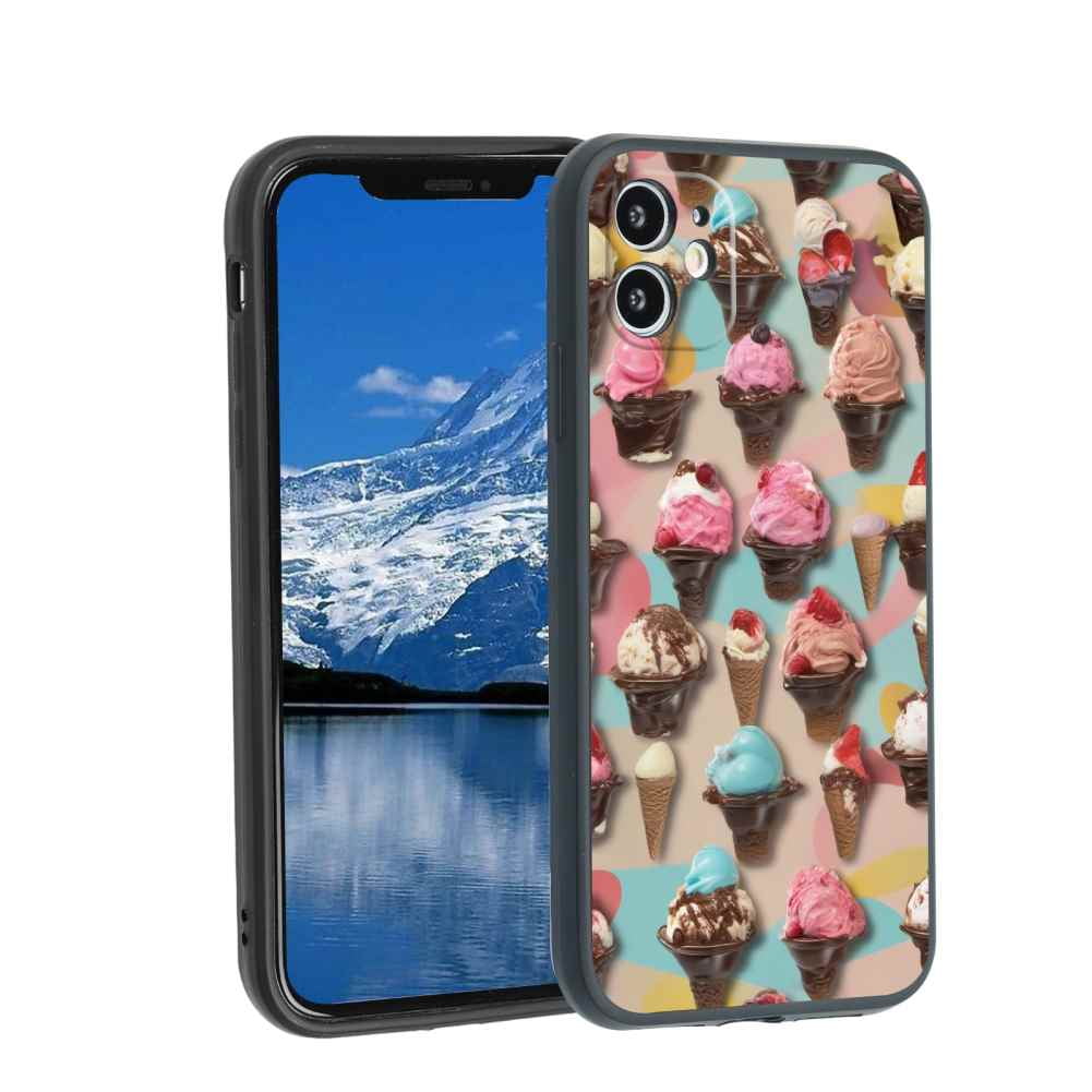 Compatible with iPhone 12 Phone Case, Timeless-sundae-ice-cream ...