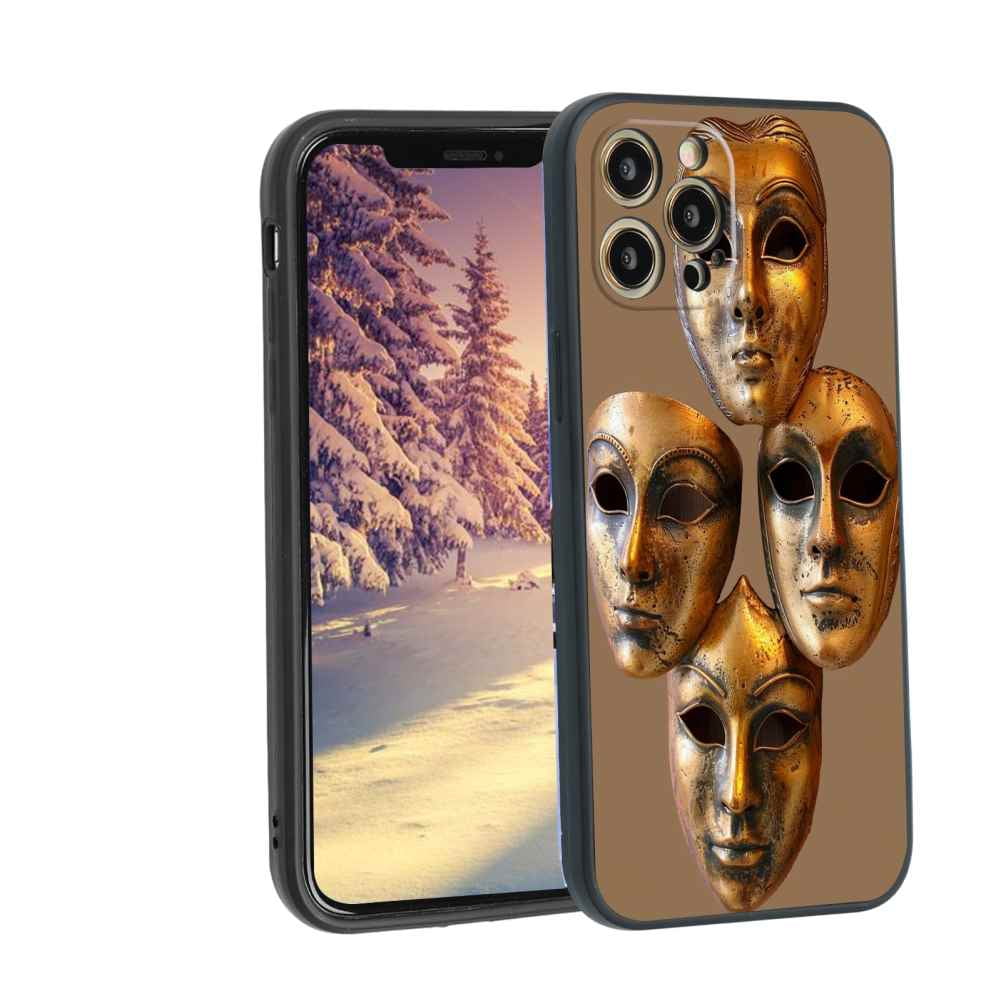 Compatible with iPhone 12 Pro Max Phone Case, Classic-theater-masks-1 ...