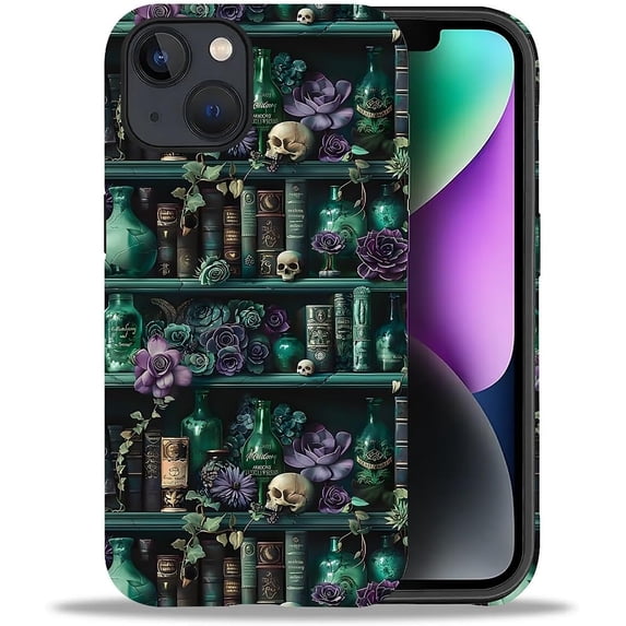 Compatible with iPhone 13/14 Case, The Magician's Bookshelf, 2 in 1 ...