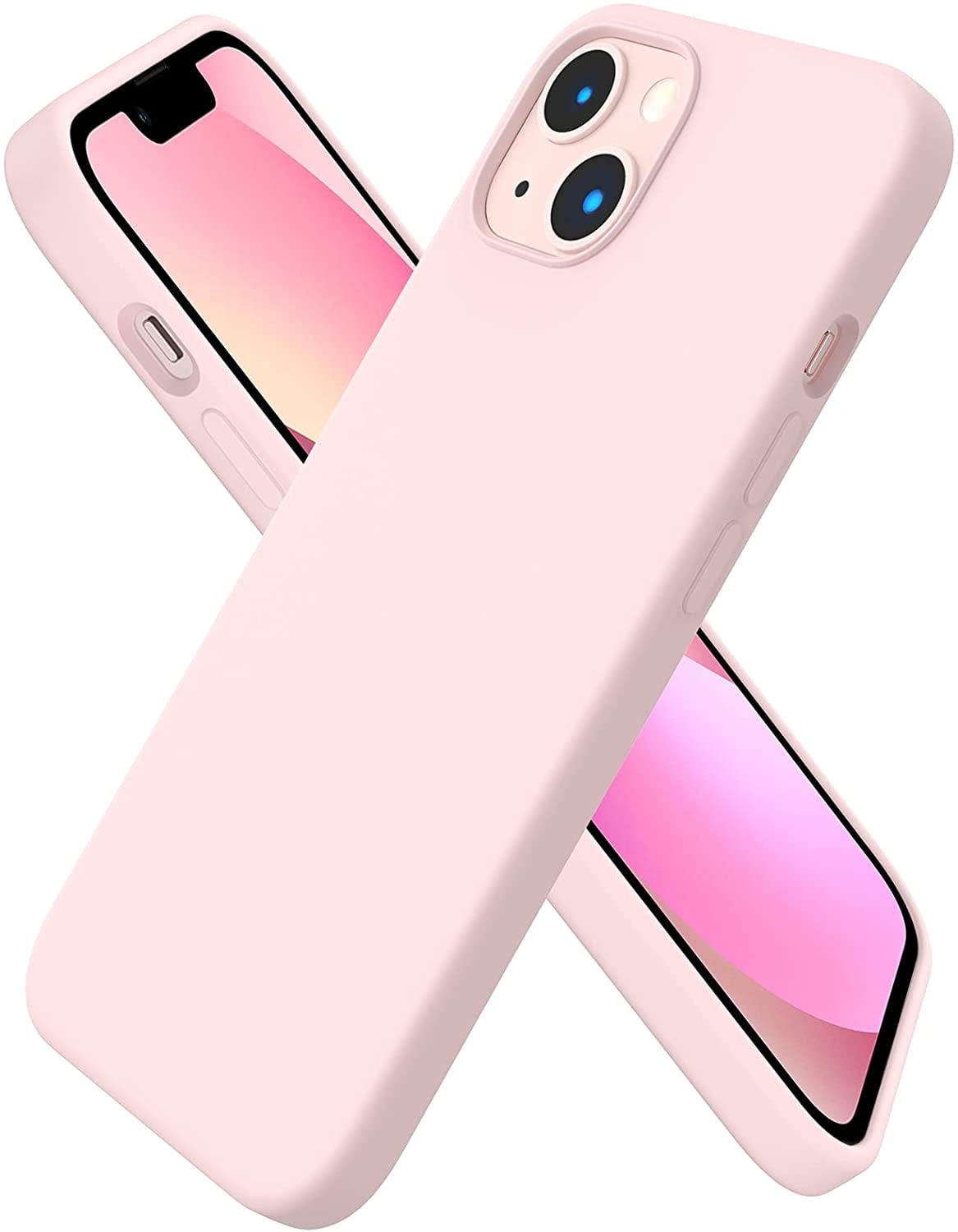 Compatible with iPhone 13 Case 6.1, Slim Liquid Silicone 3 Layers Full ...