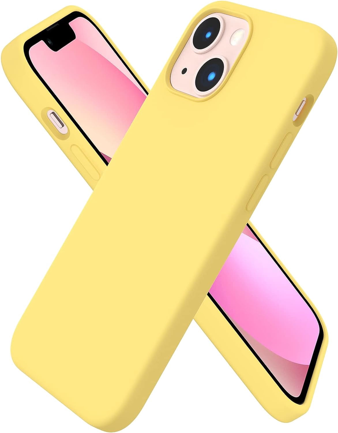 Compatible with iPhone 13 Mini Case, Slim Liquid Silicone 3 Layers Full ...