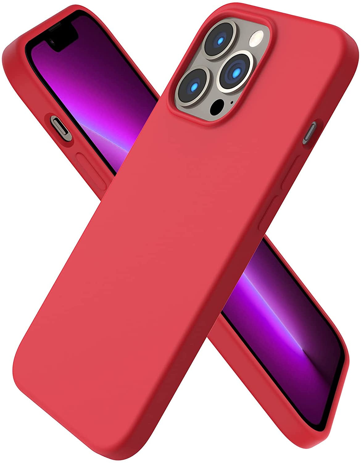 Compatible with iPhone 13 Pro Case 6.1, Slim Liquid Silicone 3 Layers ...