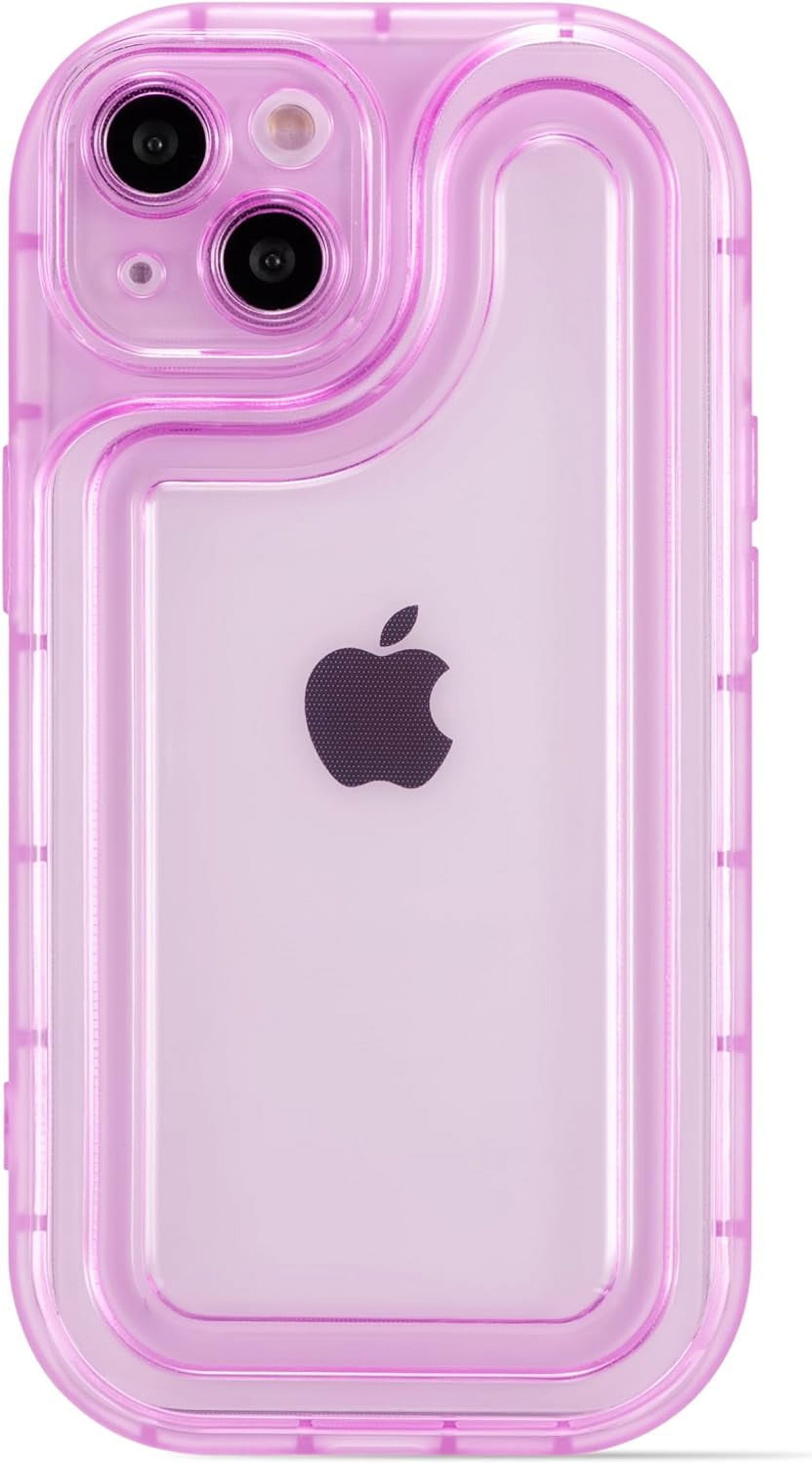 Compatible with iPhone 13 Pro Case,Transparent Candy Color Bumper ...