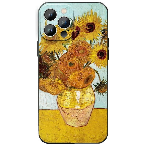 Compatible with iPhone 13 Pro,Yellow Sunflower Van Gogh Art Aesthetic ...