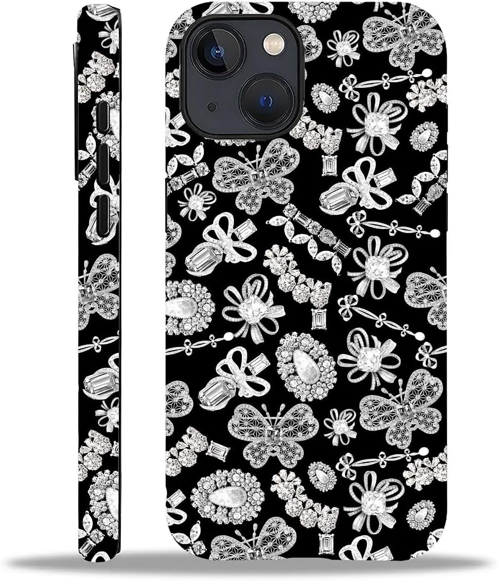 Compatible with iPhone 14 Plus Case, Diamond Bow Perfume 14 Plus 2 in 1 ...