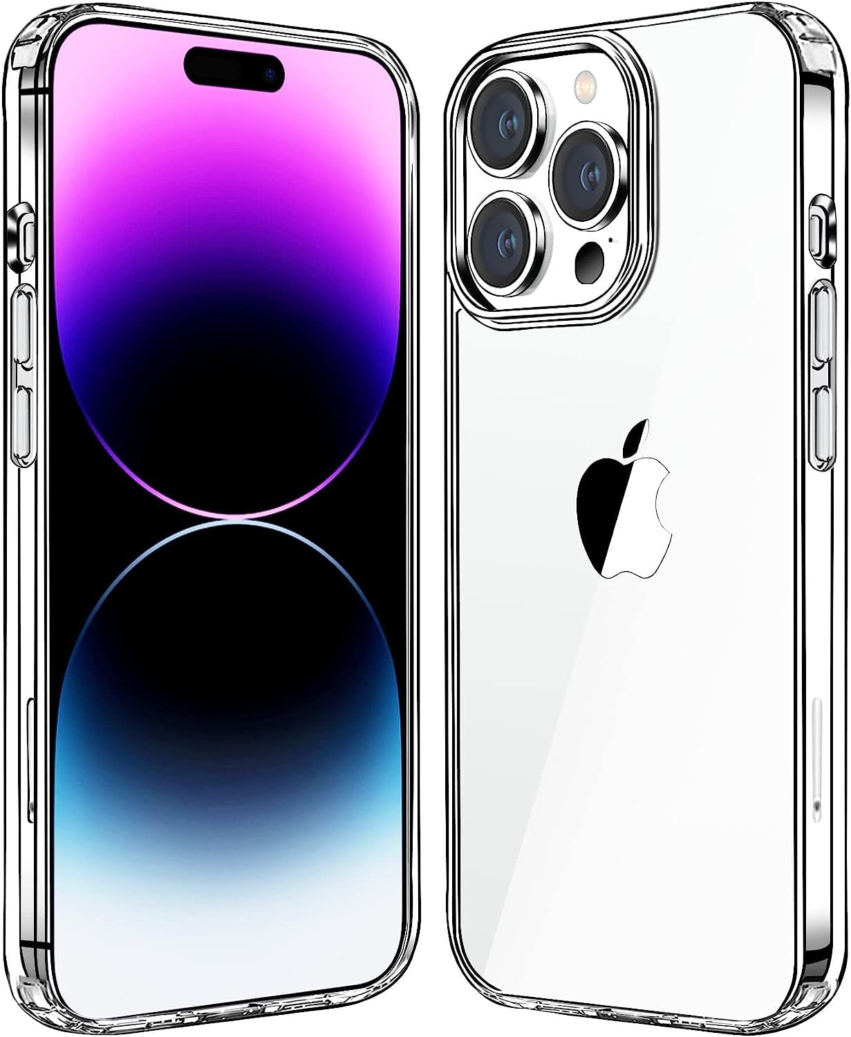 Compatible with iPhone 14 Pro Case Clear, Non-Yellowing Shockproof ...