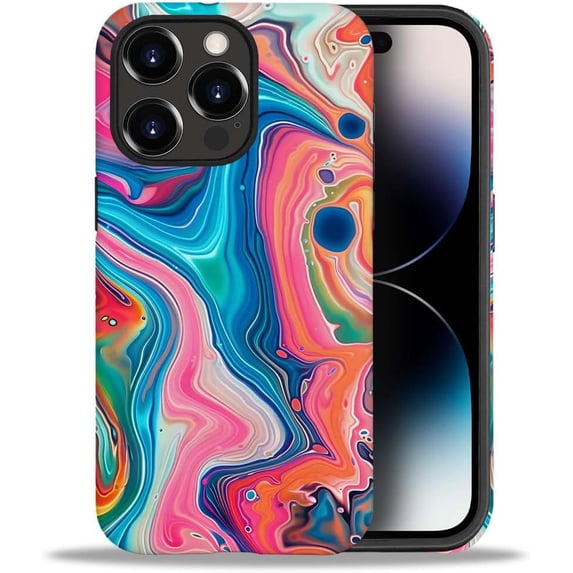 Compatible with iPhone 14 Pro Max Case, Vintage Marble Heavy Duty ...