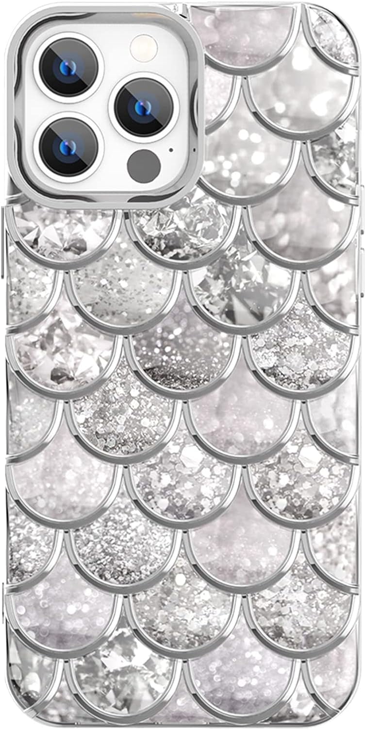 Compatible with iPhone 14 Pro Max Case for Girls, 3D Scales Desgin ...