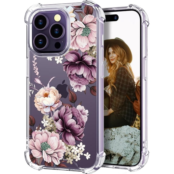 Compatible with iPhone 14 Pro Max Case for Women Girls Clear Design ...