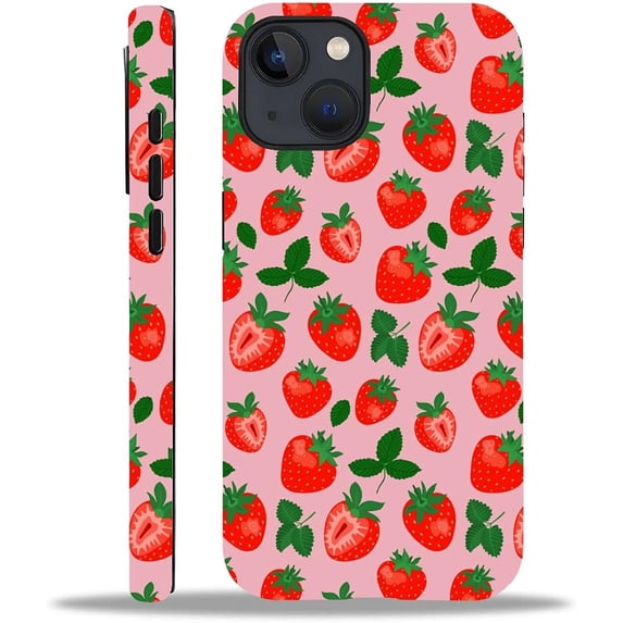 Compatible with iPhone 15 Case, Strawberries 2 in 1 Heavy Duty ...