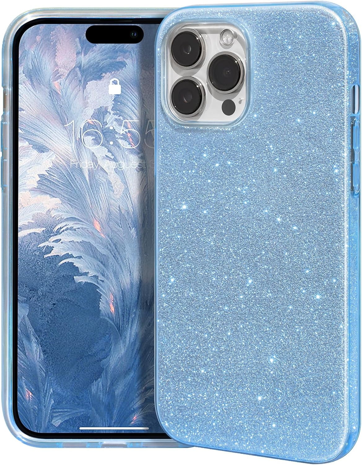 Compatible with iPhone 15 Pro Case Bling Sparkle Cute Girls Women ...