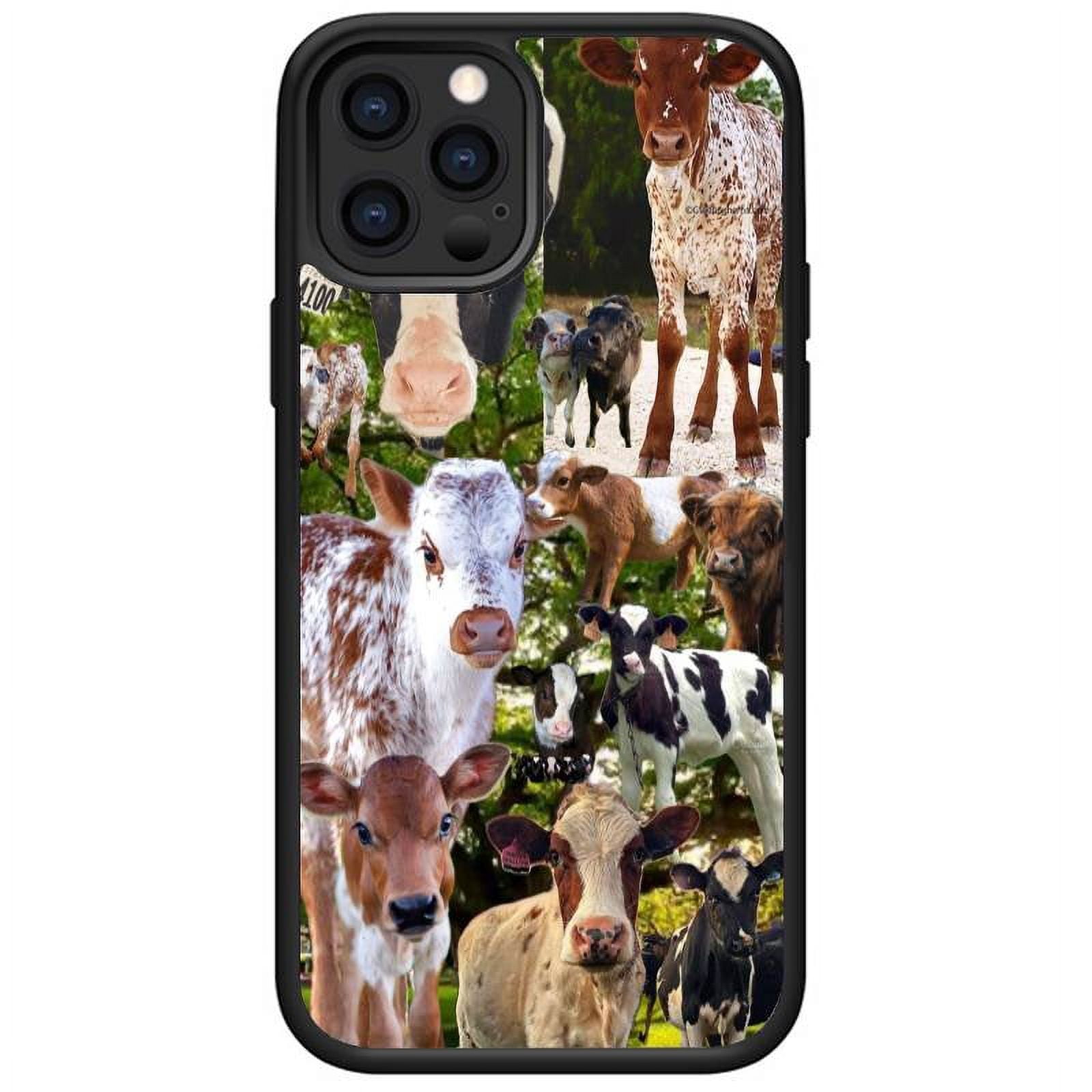 Compatible with iPhone 15 Pro case Cartoon Cute Cow pattern phone case ...