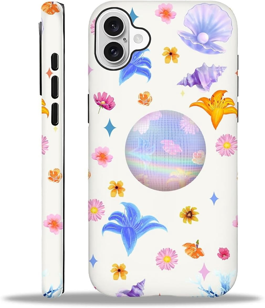 Compatible with iPhone 16 Case,Colorful Neon Lights Pattern 2 in 1 ...