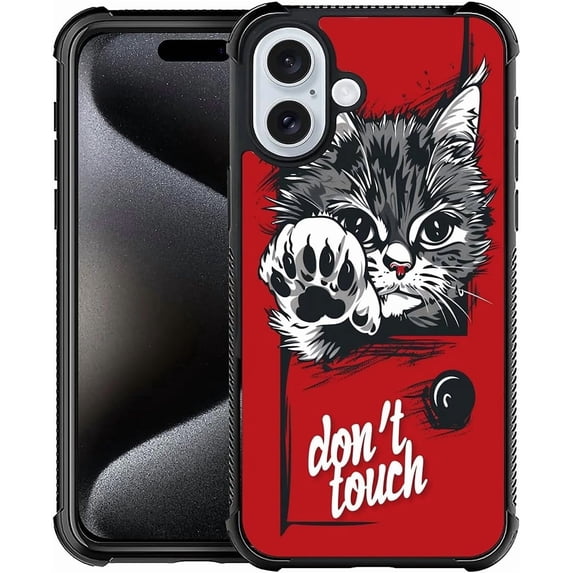 Compatible with iPhone 16 Case,Don't Touch Pattern Soft TPU Bumper ...