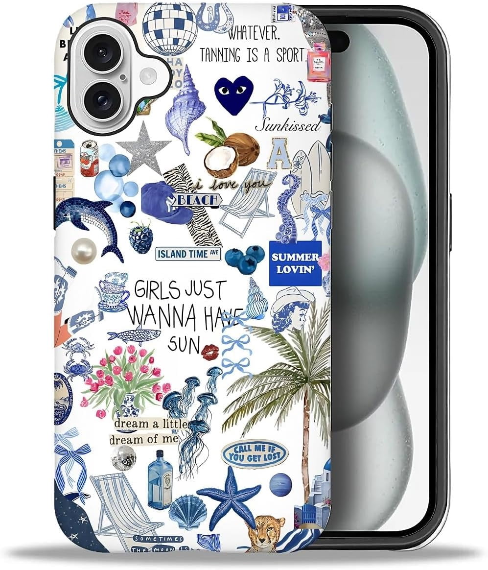 Compatible with iPhone 16 Case, World Travel Edition 2 in 1 Heavy Duty ...