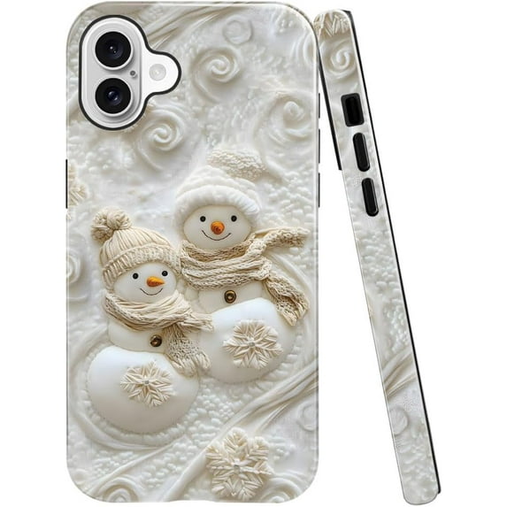 Compatible with iPhone 16 Plus,Anti-Scratch Glossy Case Cover,Christmas ...