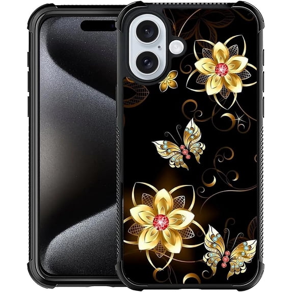 Compatible with iPhone 16 Plus Case，Design Pattern Back Bumper Anti ...