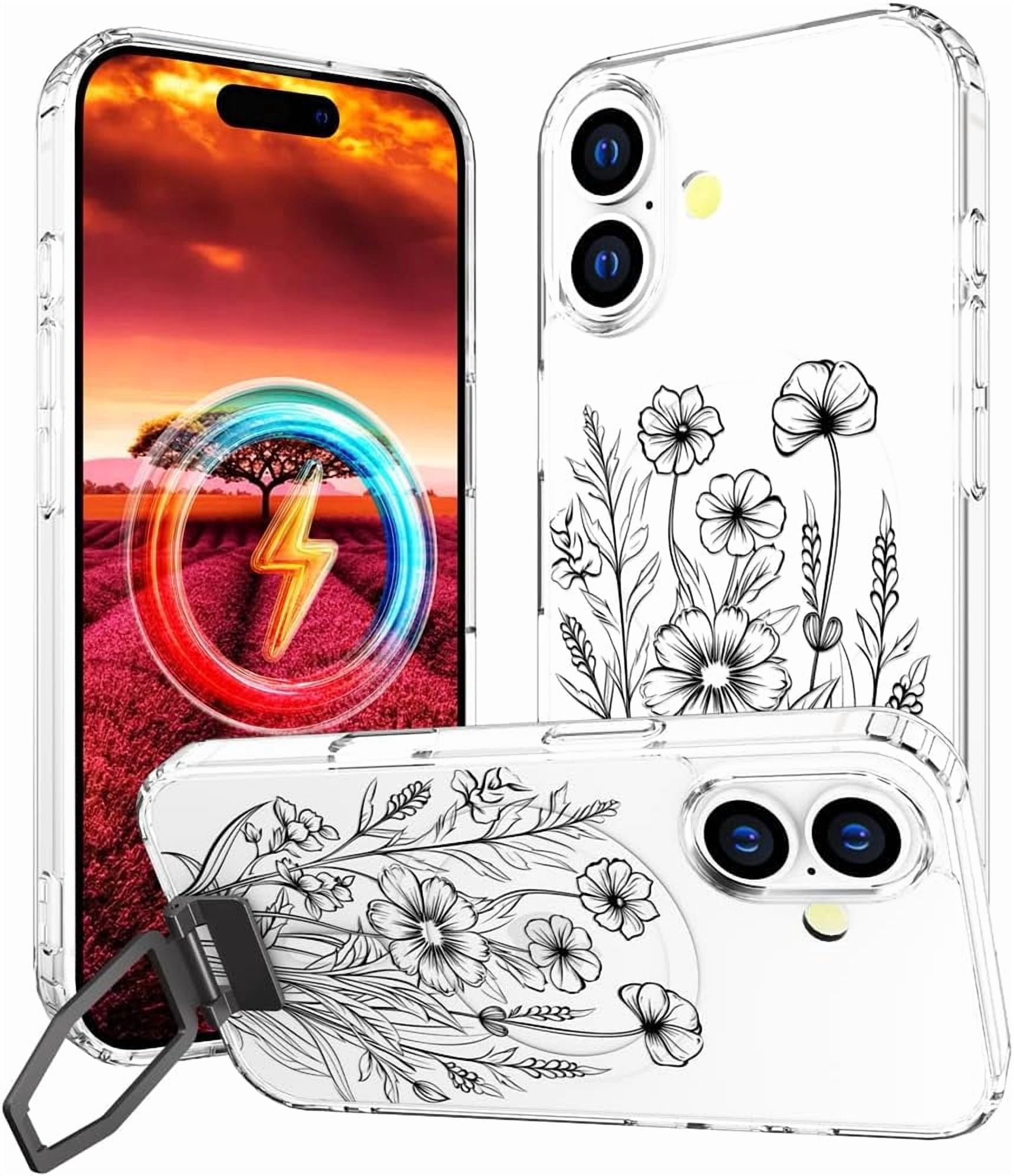 Compatible with iPhone 17 Case Magsafe Clear,Magnetic Transparent Cute ...
