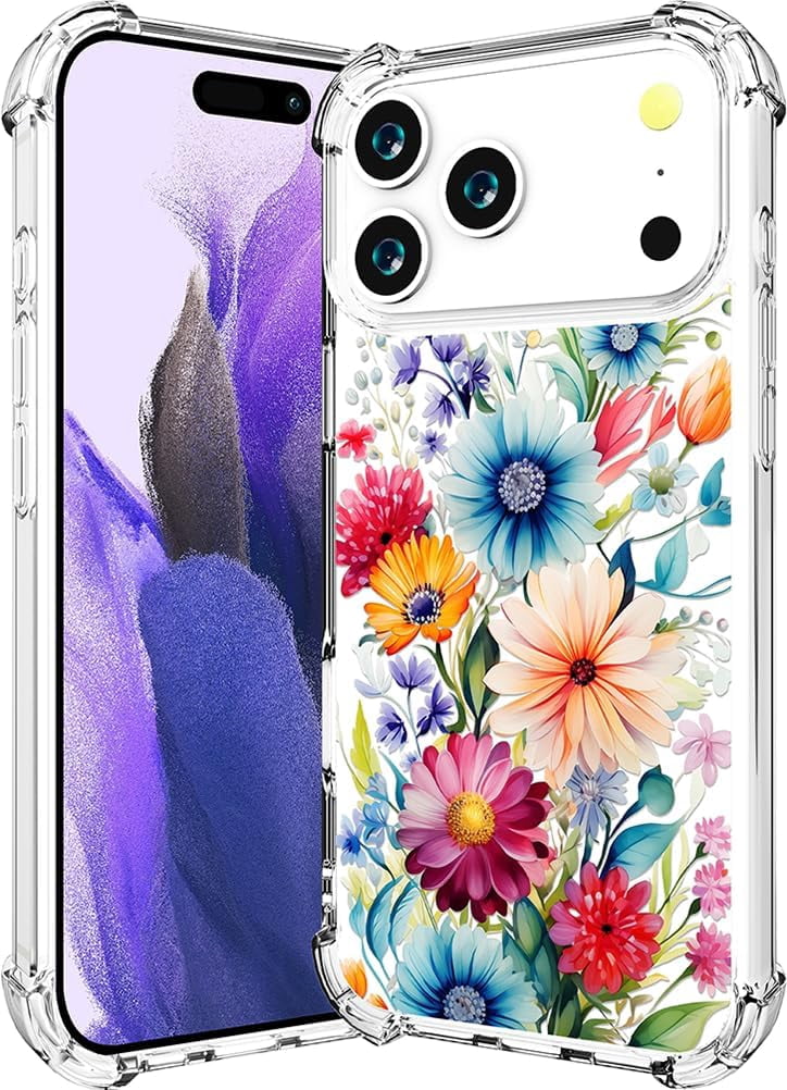 Compatible with iPhone 17 Pro Max Case Clear Cute for Women - Rugged ...