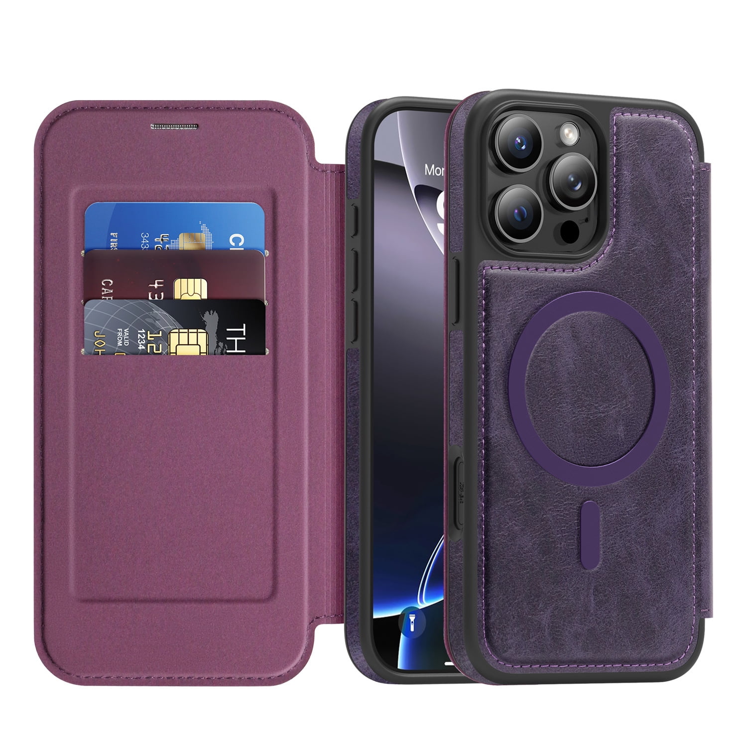 Compatible with iPhone 17 magnetic flip case, iPhone 16 Pro Max, iPhone ...