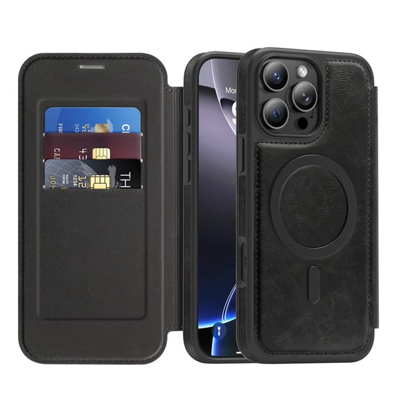 Compatible with iPhone 17 magnetic flip case, iPhone 16 Pro Max, iPhone ...