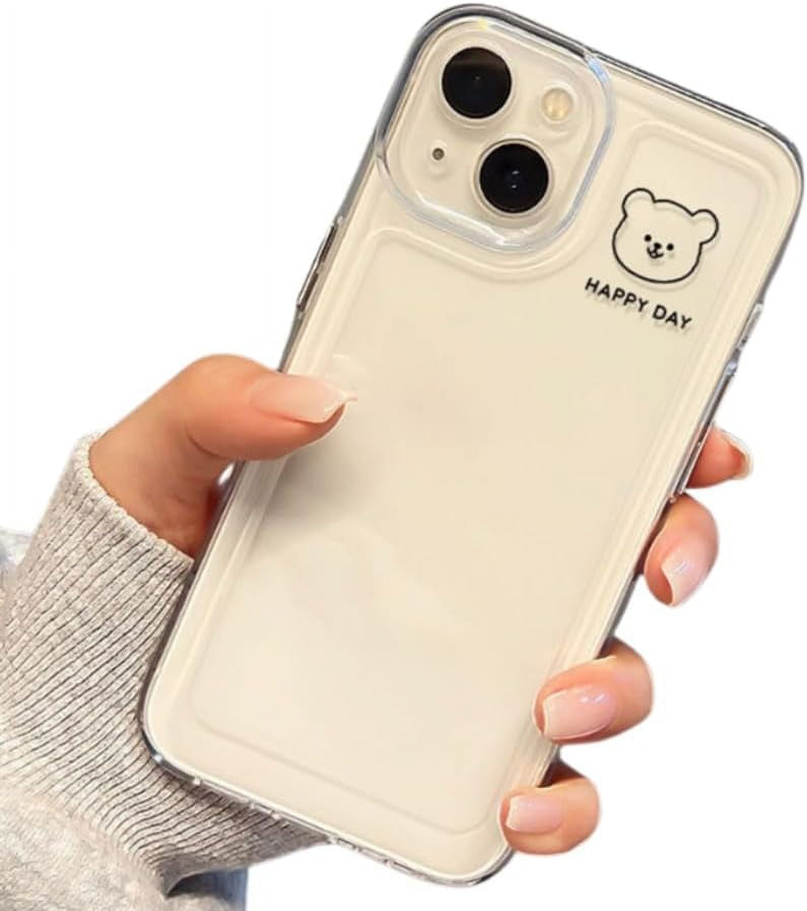 Compatible with iPhone Case,Cute Bear Couple Matching [Not Yellowing ...