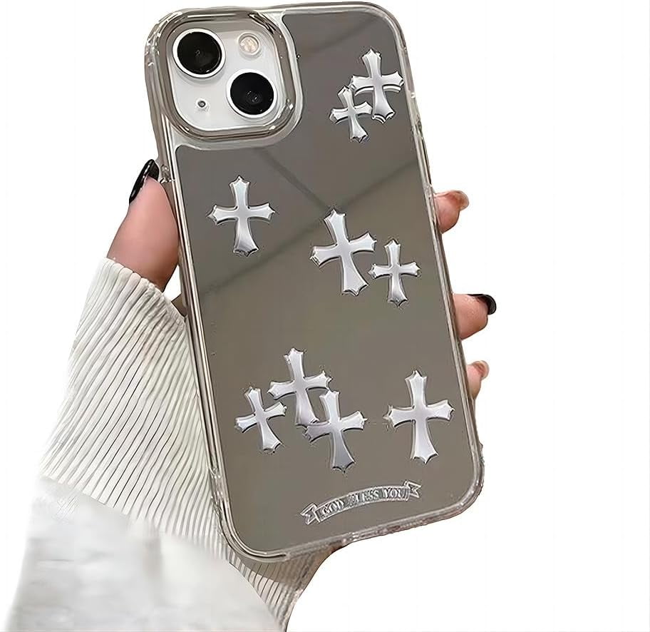 Compatible with iPhone Case,Luxury Makeup Mirror Cross Full Body ...