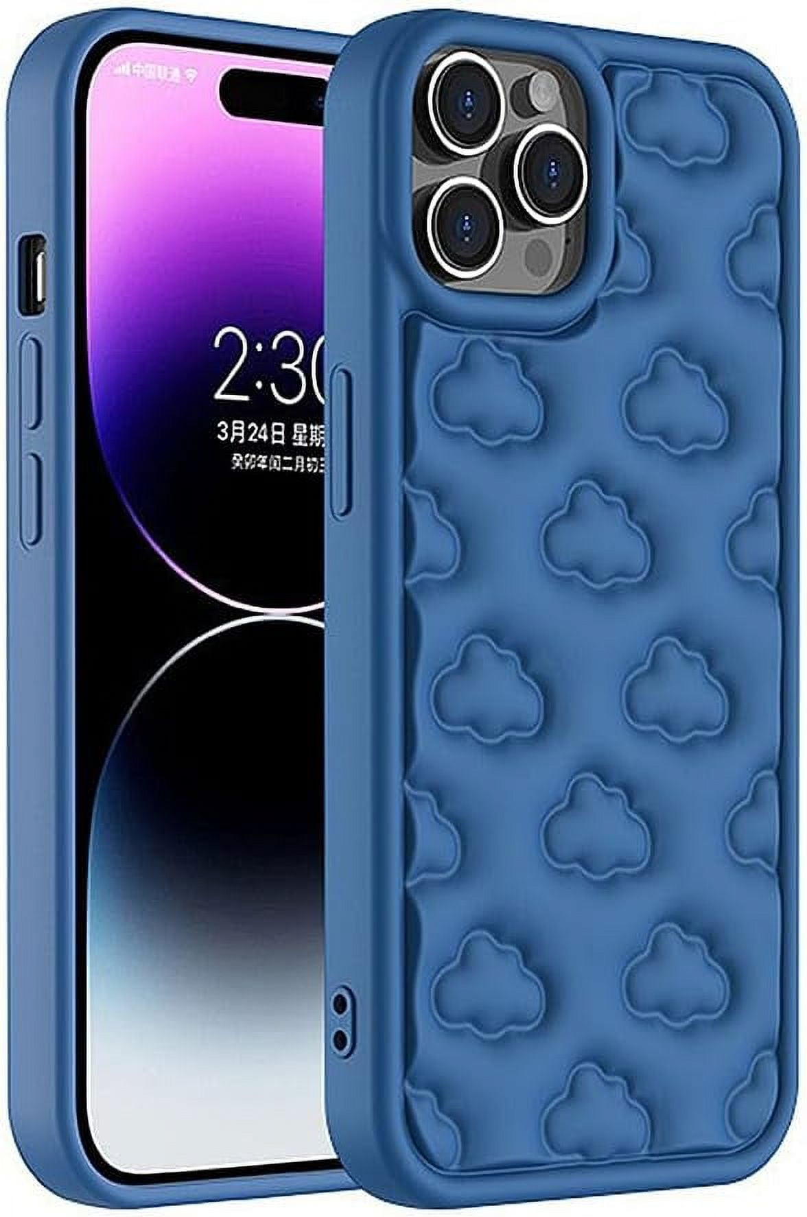 Compatible with iPhone Case,[Military Drop Protection] 3D Cloud Pattern ...