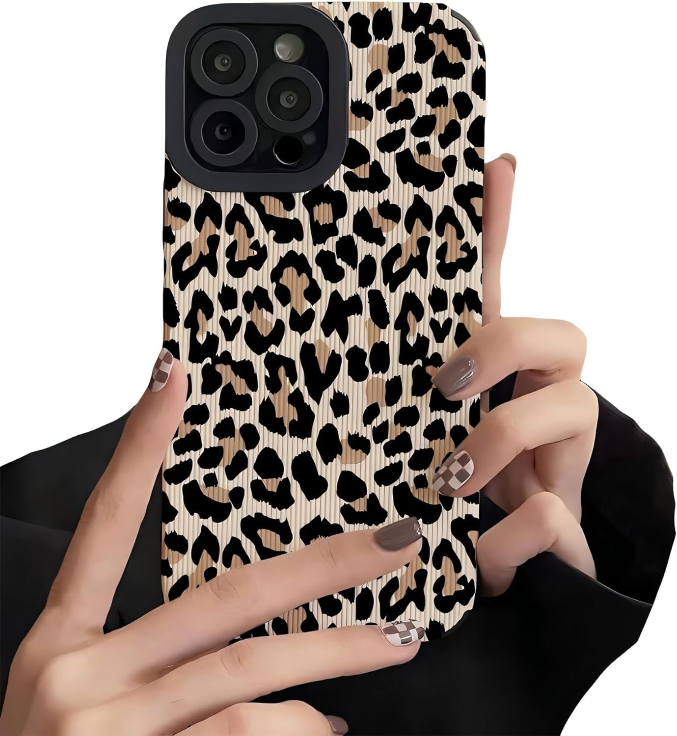 Compatible with iPhone Case,Retro Leopard Cheetah Print Design,Camera Lens Protection Soft ...