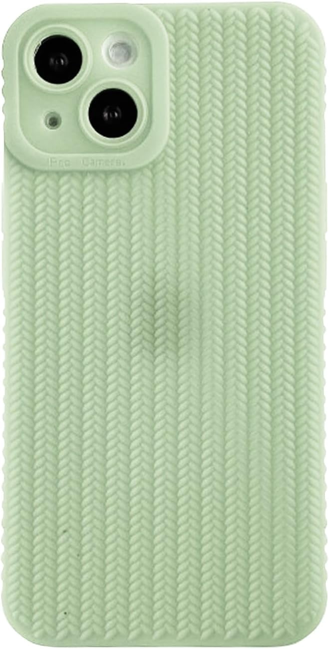 Compatible with iPhone Case for Women Girls, Cute Woven Pattern Bumber ...