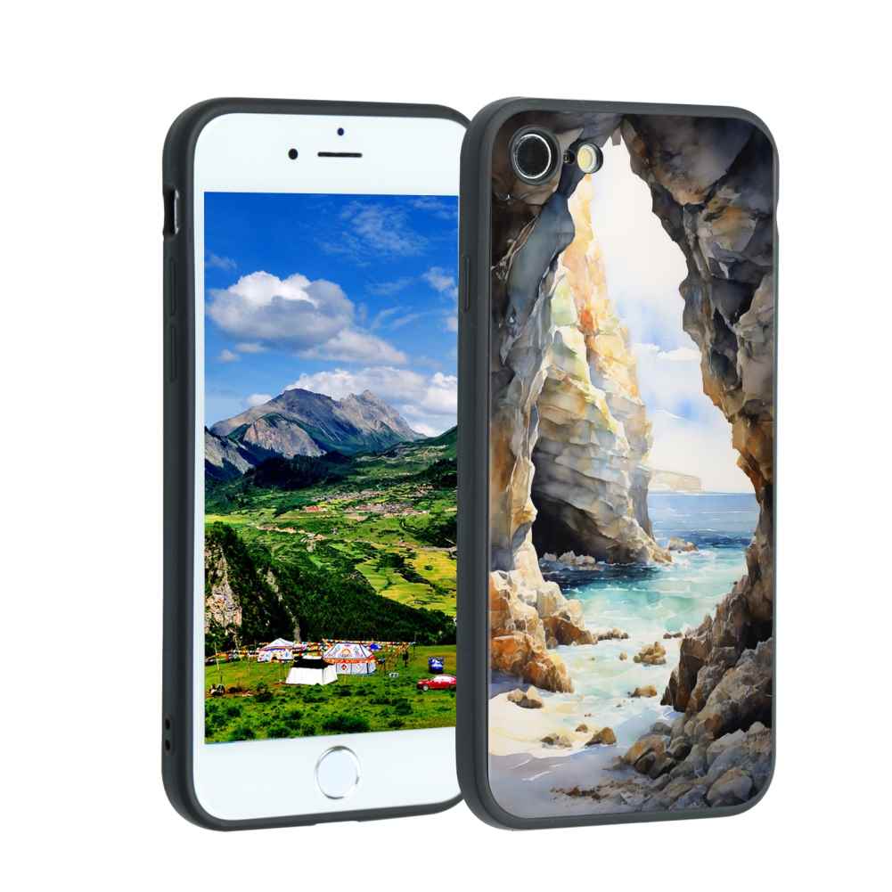Compatible with iPhone SE 2022 Phone Case, sea-cave-landscape-498 Case ...