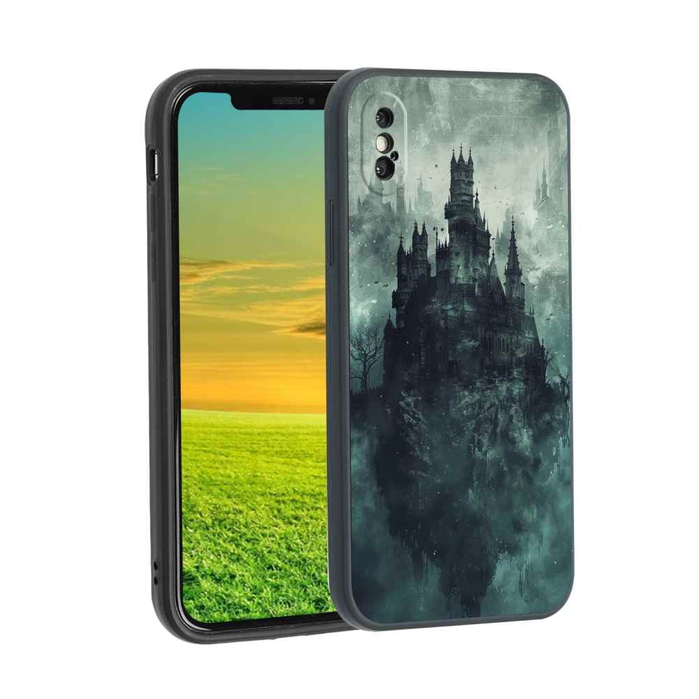 Compatible with iPhone XS Phone Case, Mystical-haunted-house-emblems-1 ...