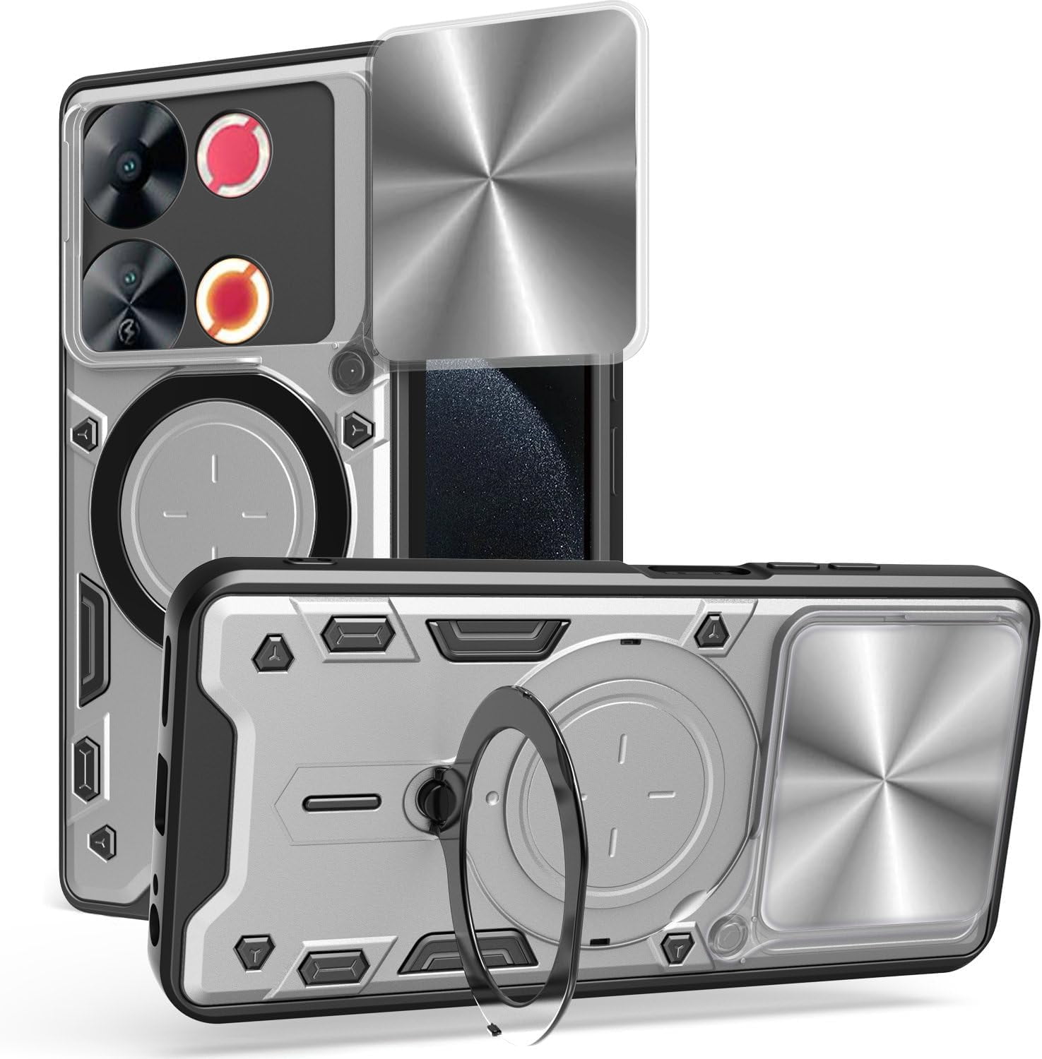 Compatible with itel P65 4G Case,with Slide Camera Lens Cover ...