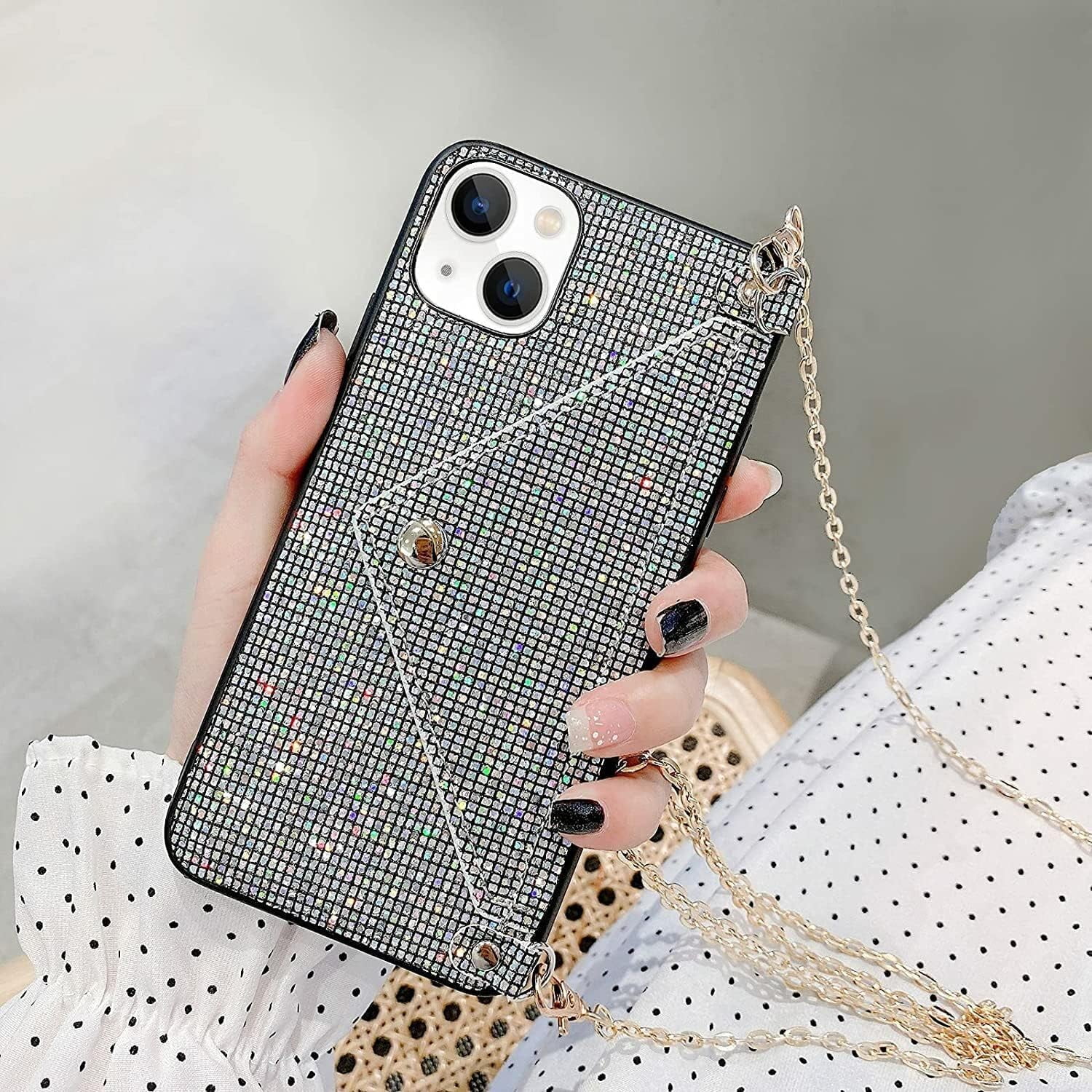 Compatible withiPhone 15 Bling Case, Glitter Diamond Sequins Case Small ...