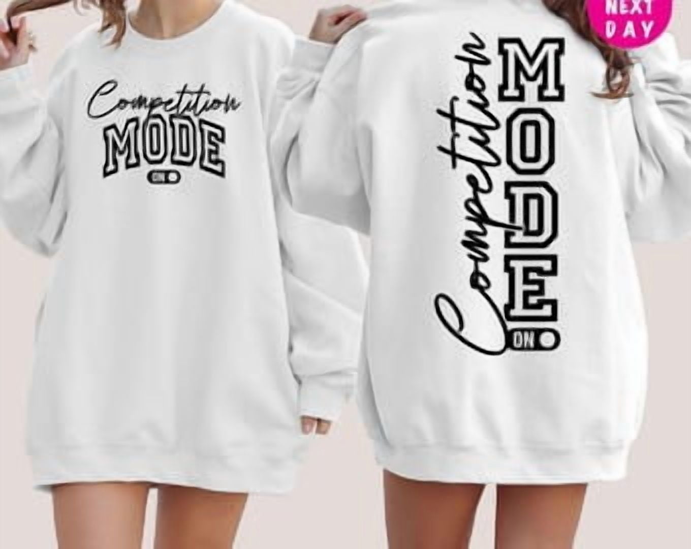 Competition Mode : Cheerleading, Dance, Game Day, White Sweatshirt ...
