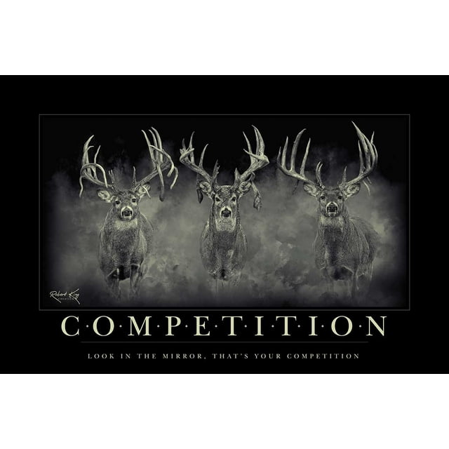 Competition Motivational Whitetail Deer Print by Robert King, Trophy ...