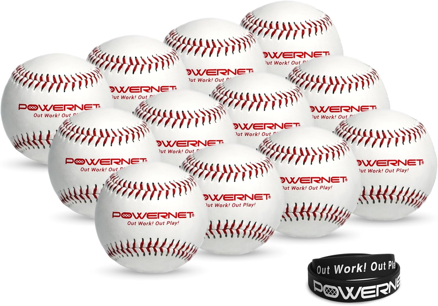 Competition & Practice Baseballs 12 Pack, Solo & Team Baseball Practice ...