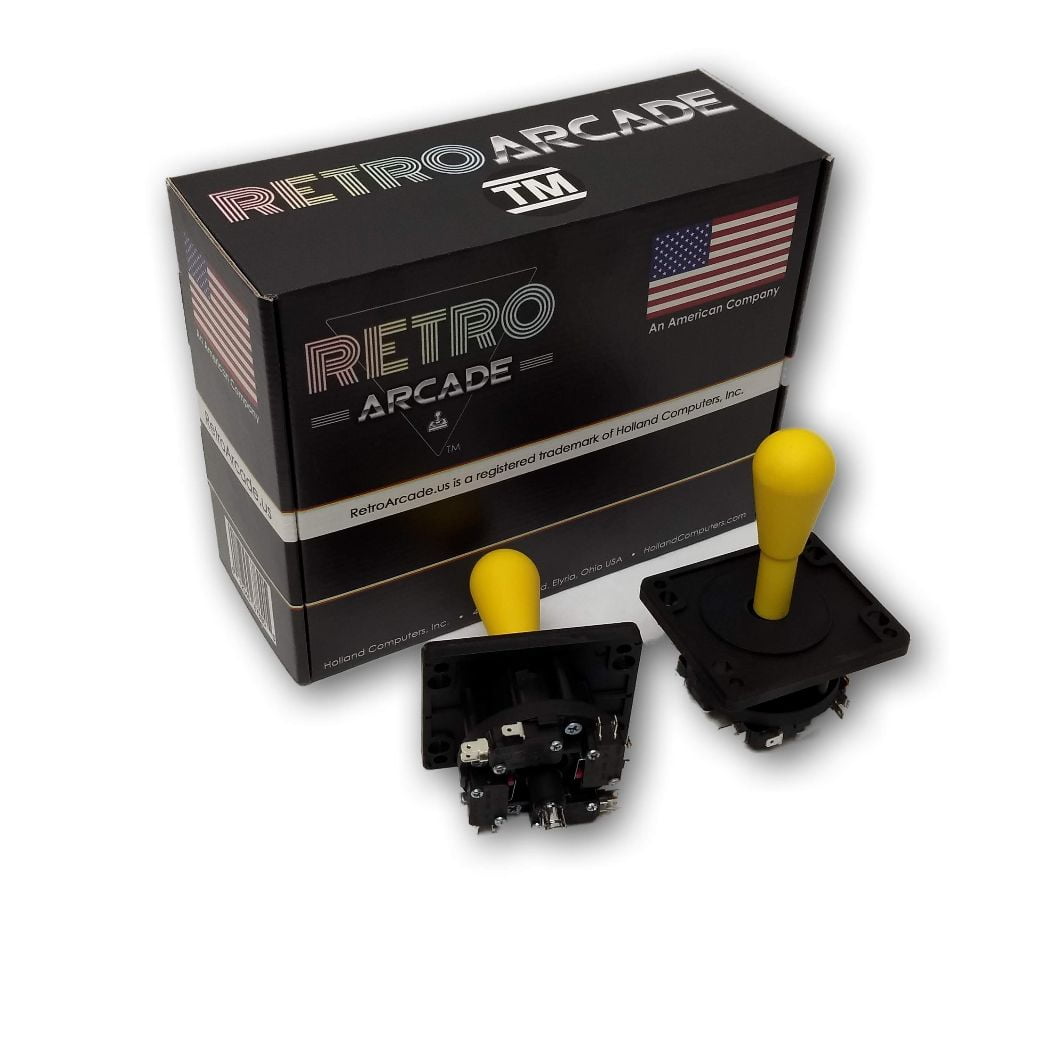 Competition Style Arcade Joystick, Yellow, 8-way Only Operation ...