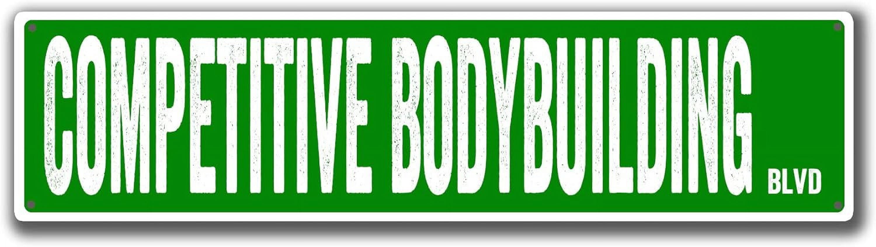 Competitive Bodybuilding Blvd Metal Tin Sign Road Garage Living Room ...