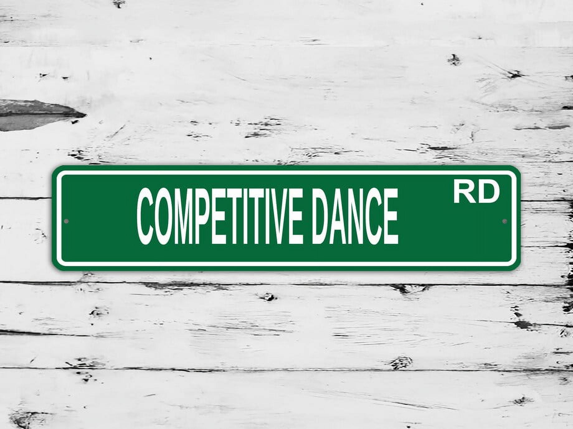 Competitive Dance sports name street sign fan player athlete gift metal ...